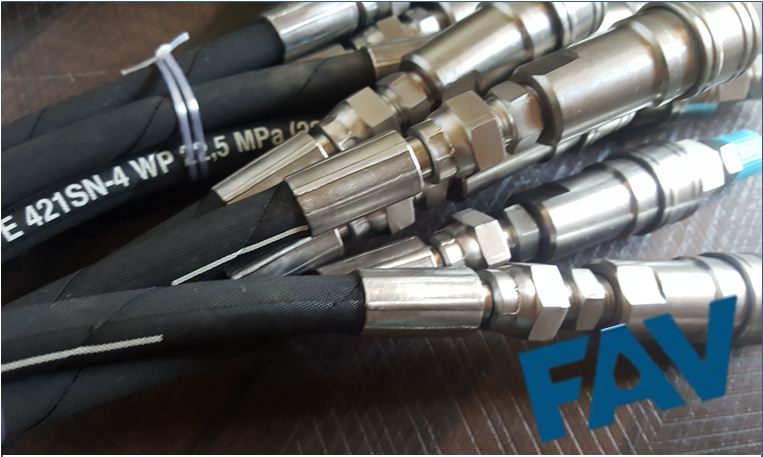 Pressure Hose Fittings with NPT Female Swivel Connection, 14500 PSI - FAV